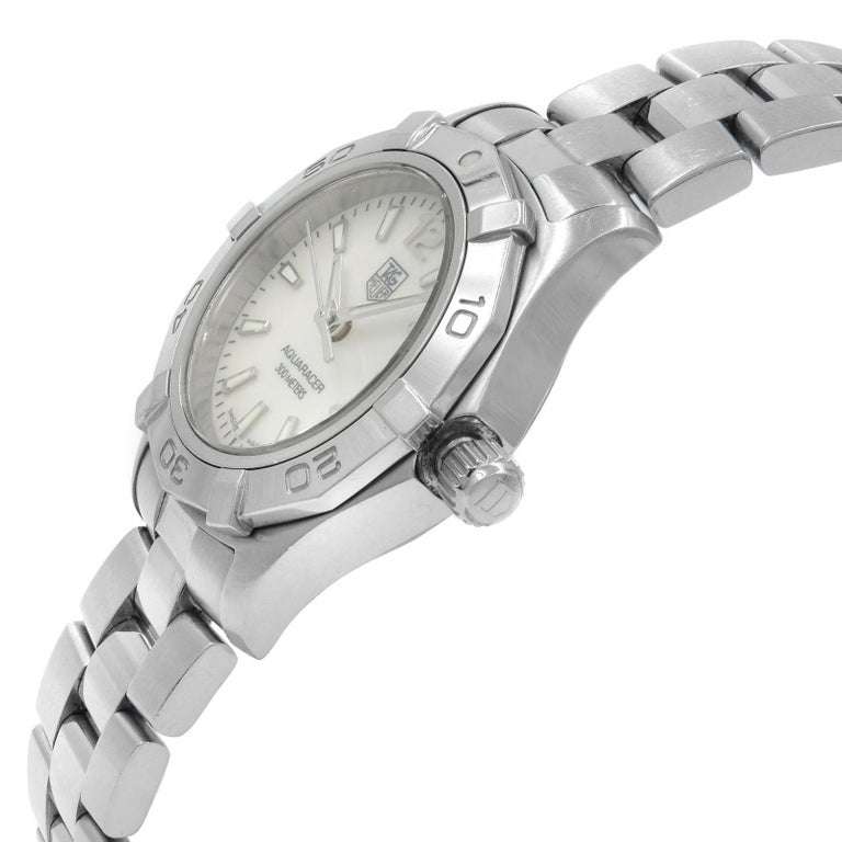 TAG Heuer Aquaracer MOP Dial Sticks Steel Quartz Ladies Watch WAF1414 ...