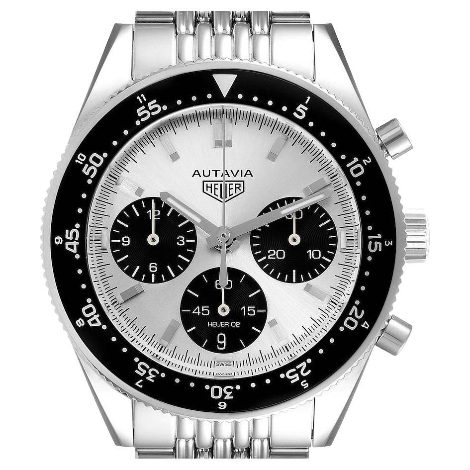 Heuer Steel Autavia Chronograph Wristwatch at 1stDibs