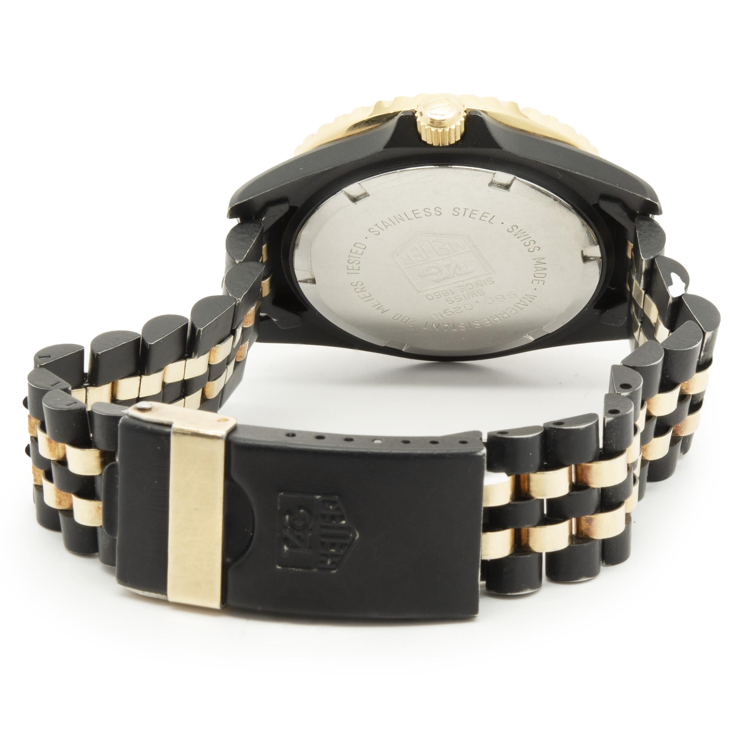 Tag Heuer Black PVD Stainless Steel and Gold Plated Series 1000 ...