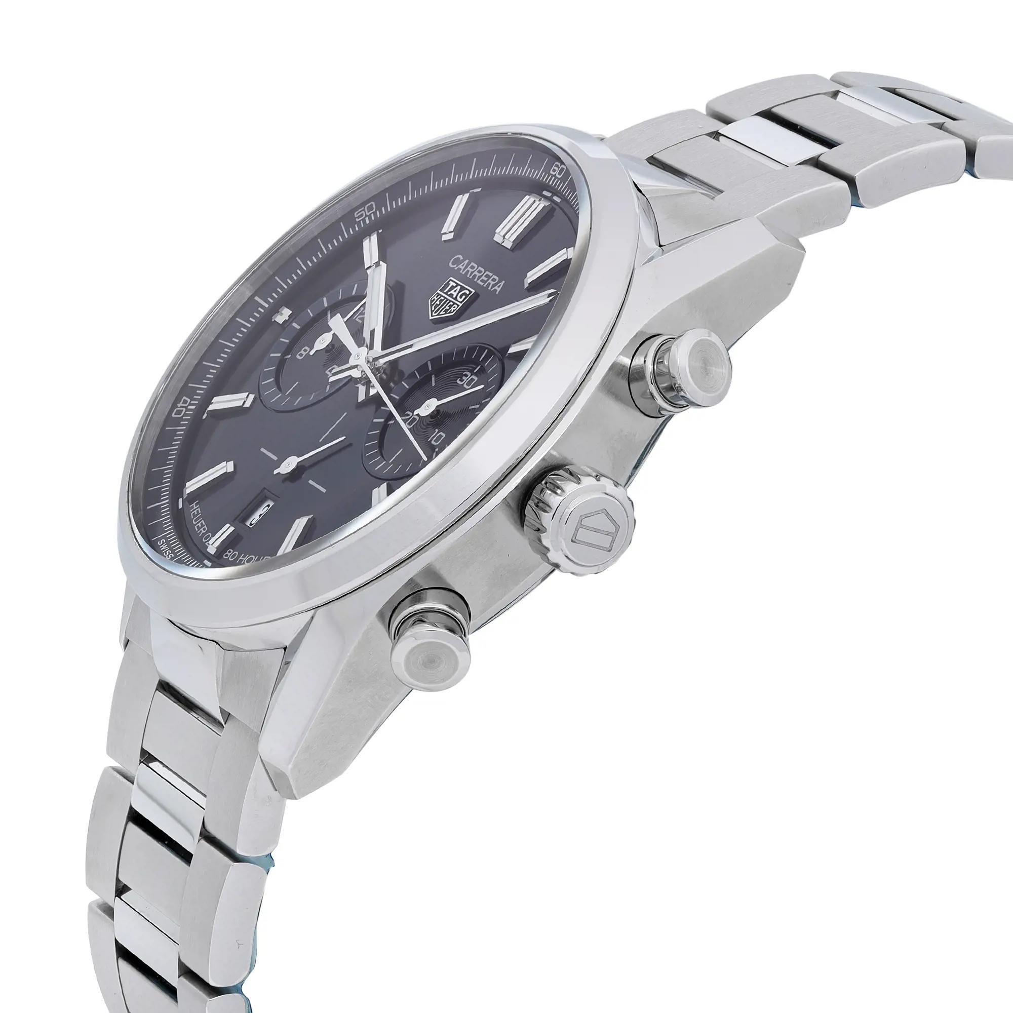 TAG Heuer Carrera Steel Blue Dial Automatic Mens Watch CBN2011.BA0642 ...