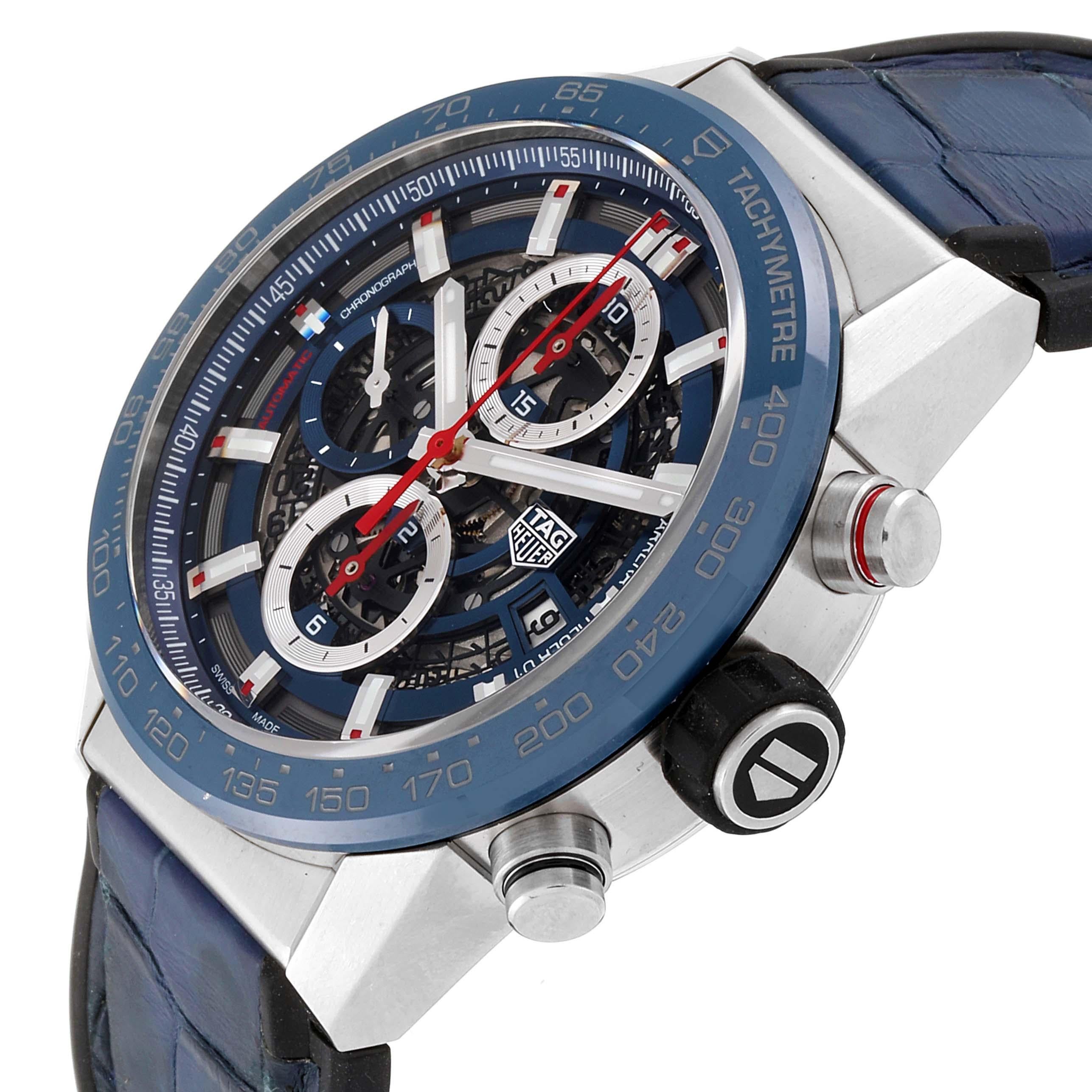 TAG Heuer Carrera Blue Skeleton Dial Chronograph Men's Watch CAR201T ...