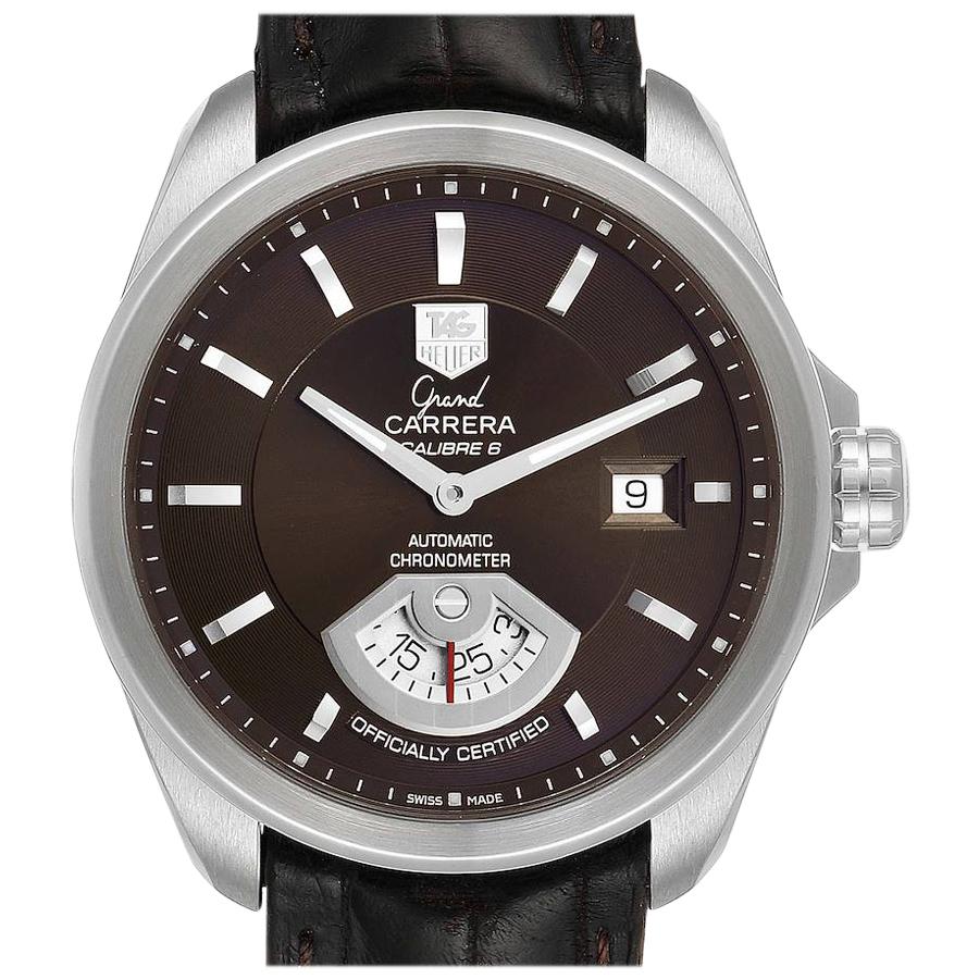 TAG Heuer Grand Carrera 18k Yellow Gold and Stainless Steel Watch ...