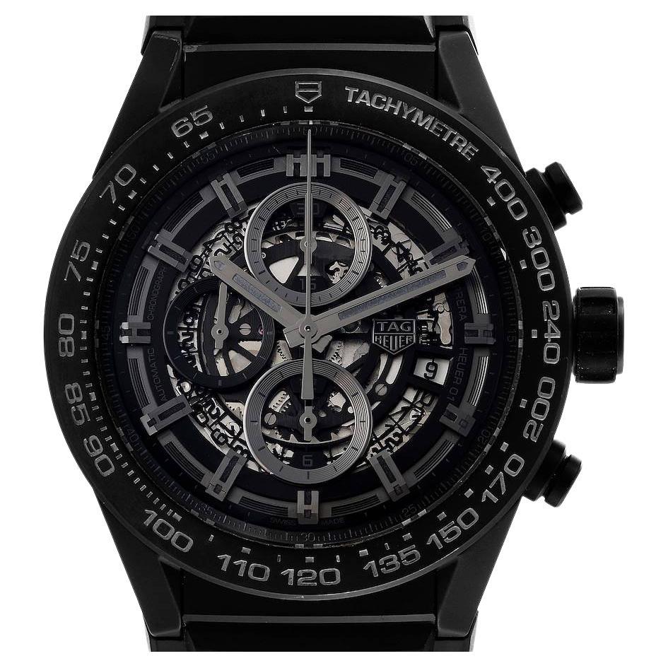 TAG Heuer Carrera Calibre 01 Skeleton Ceramic Mens Watch CAR2A91 Box ...