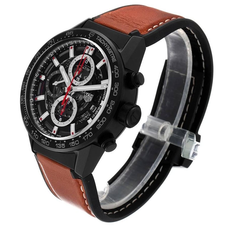 TAG Heuer Carrera Calibre 01 Skeleton Mens Watch CAR2090 Box Card For ...