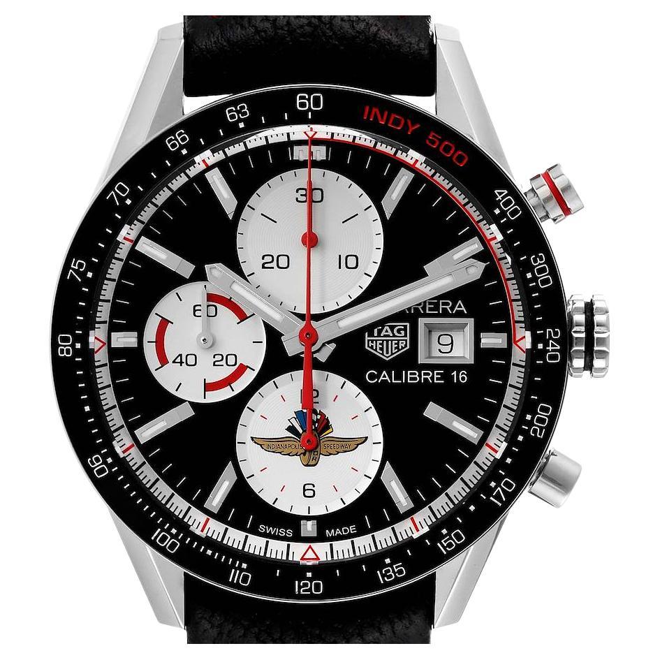 TAG Heuer Carrara Calibre 16 Indy 500 Le Steel Mens Watch Cv201AS Box ...