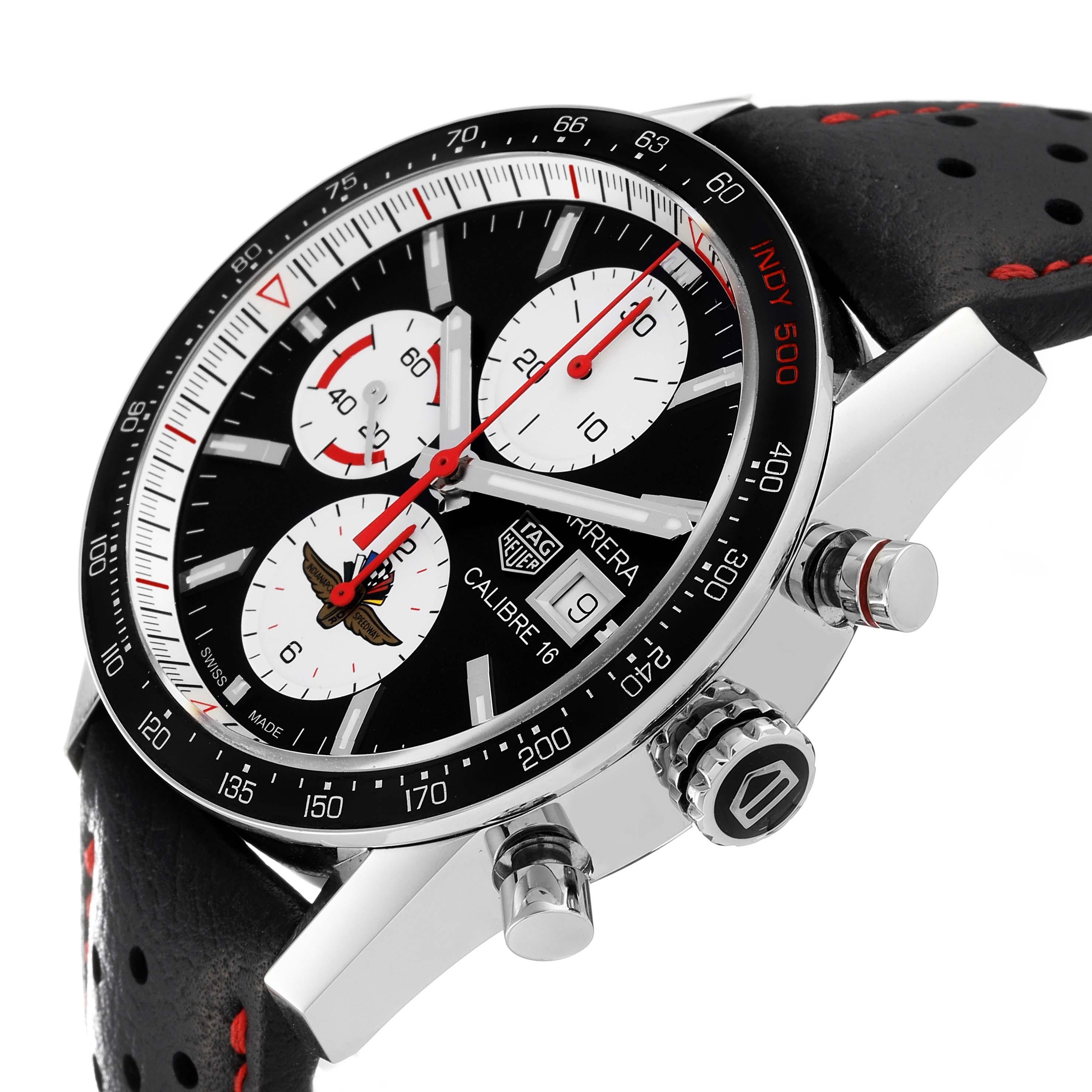 Tag Heuer Carrera Calibre 16 Indy 500 Limited Edition Steel Mens Watch ...
