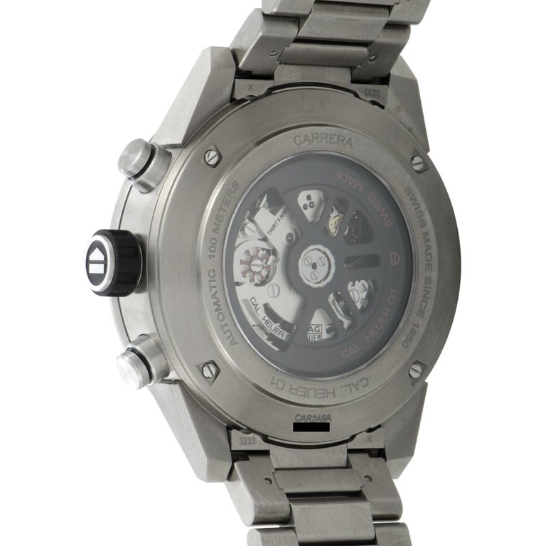 TAG Heuer Carrera Calibre Heuer 01 Grey Phantom Titanium CAR2A8A.BF0707 ...