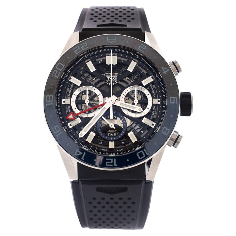 Tag Heuer Carrera Calibre Heuer 02 Skeleton Chronograph Automatic Watch ...