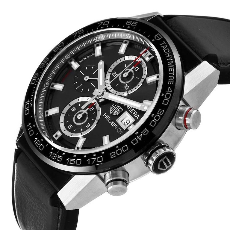 Tag Heuer Carrera Chronograph Automatic Mens Watch CAR201W Box Card For ...