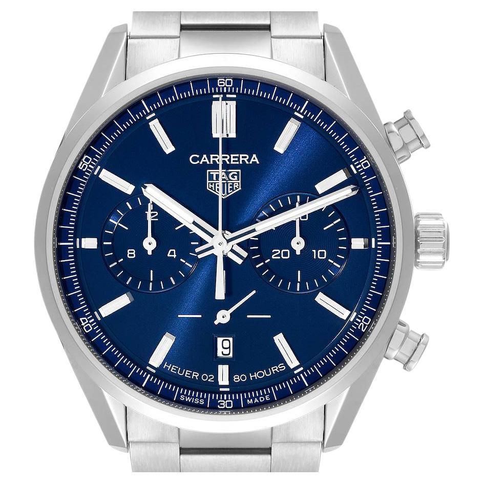 TAG Heuer Carrera Silver Dial Chrono Automatic Men's Sport Watch CV2011 ...