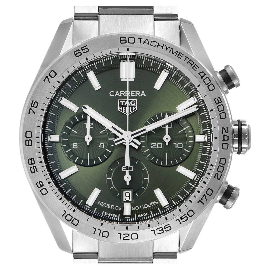 TAG Heuer Carrera Steel Black Dial Diamond Chronograph Mens Watch ...