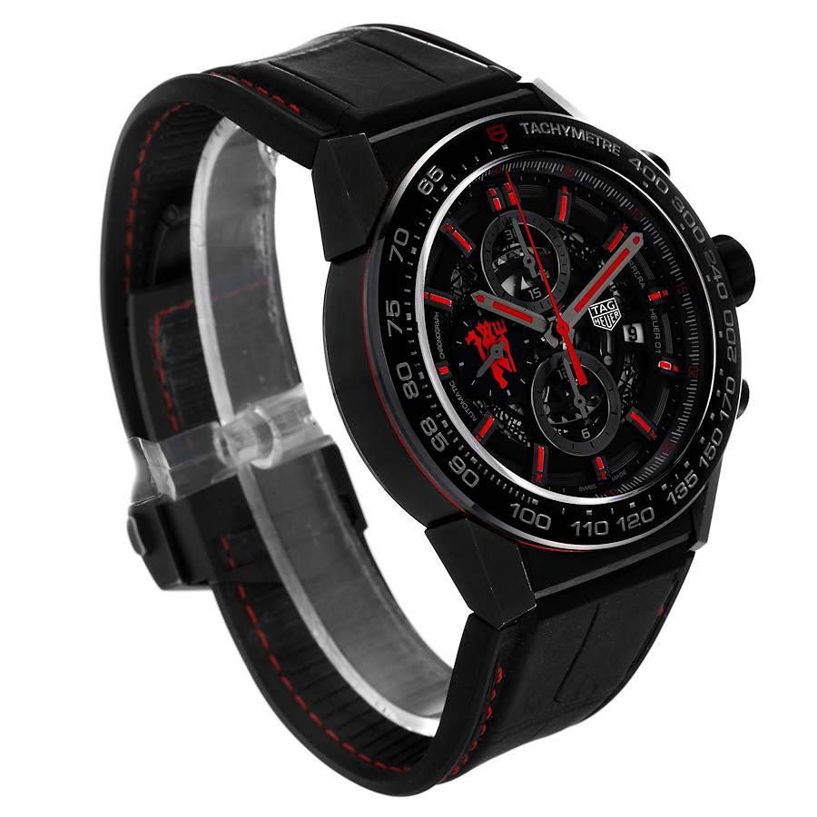 Tag Heuer Carrera Skeleton Dial Manchester United LE Black PVD Steel ...