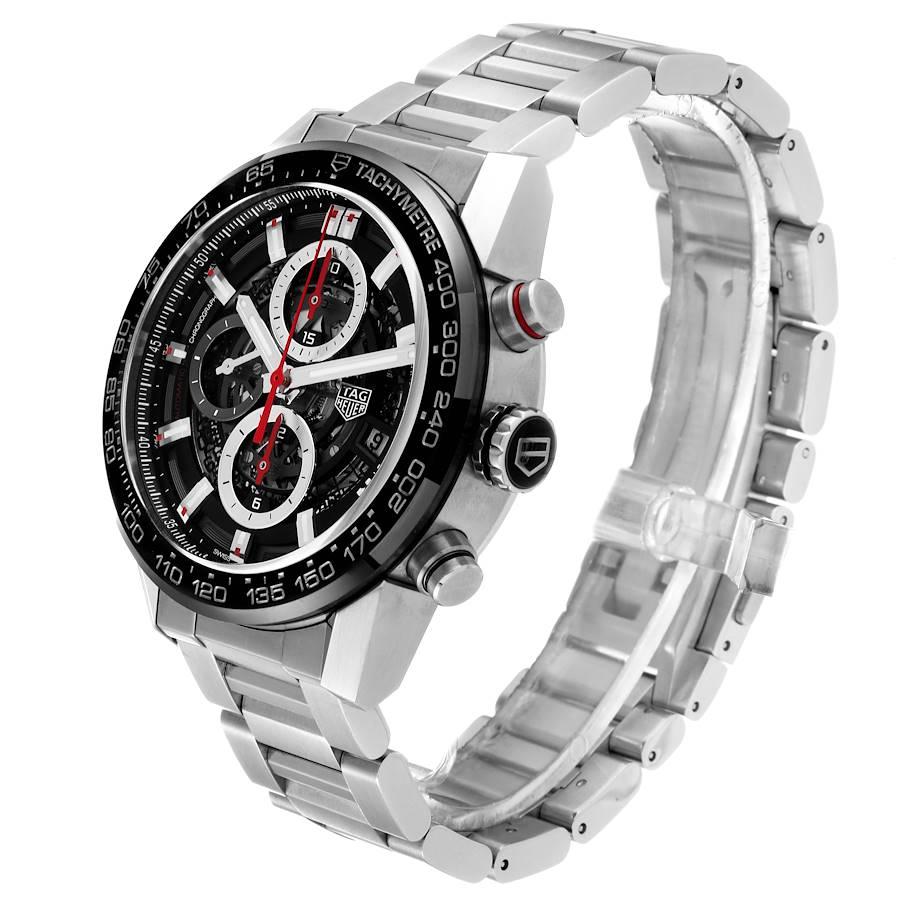 TAG Heuer Carrera Skeleton Dial Mens Watch CAR201V Box Card For Sale at ...