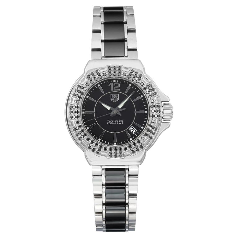 TAG Heuer Formula 1 36mm Steel Ceramic Black Dial Ladies Watch WAH1216 ...