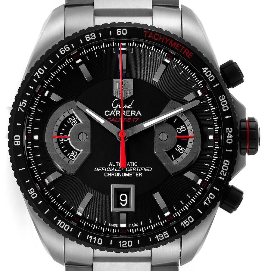 TAG Heuer Grand Carrera Steel Black Dial Automatic Men's Watch WAV515A ...