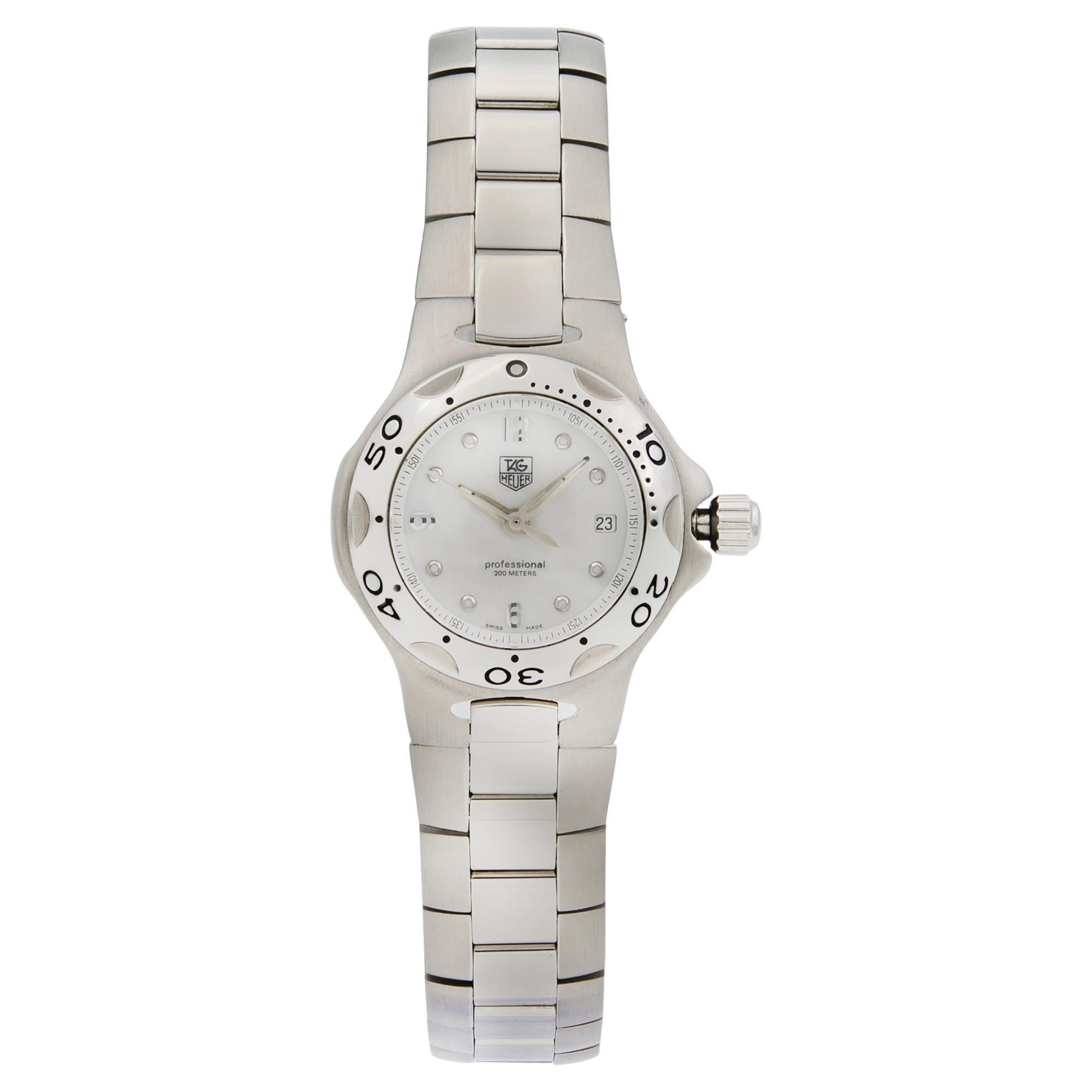 TAG Heuer Aquaracer MOP Dial Sticks Steel Quartz Ladies Watch WAF1414 ...