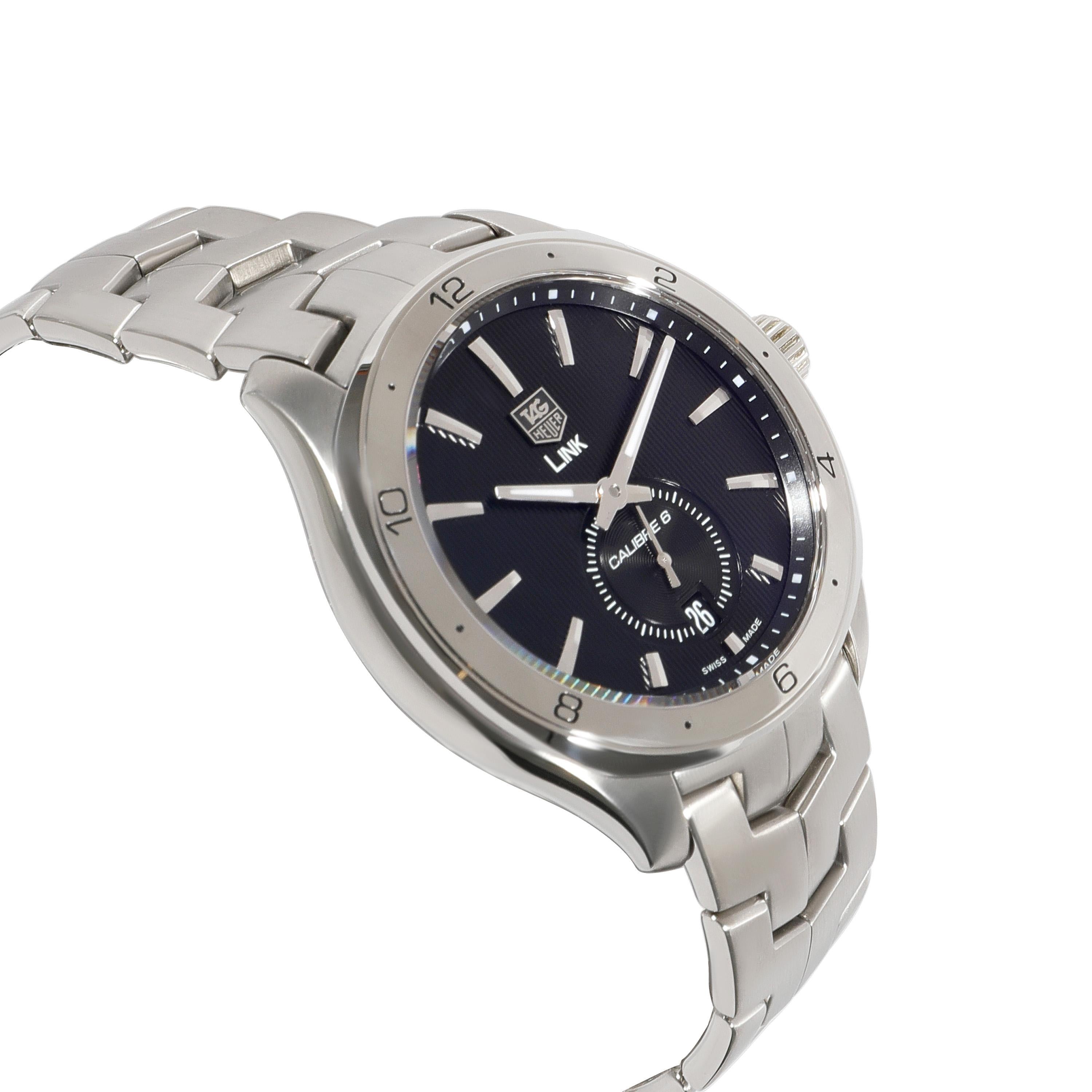 TAG Heuer Link Calibre 6 WAT2110.BA0950 Men's Watch in Stainless Steel ...