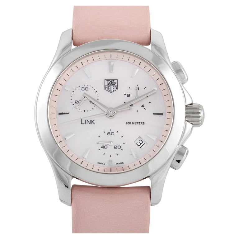 TAG Heuer Link Chronograph Pink Watch CJF1311 at 1stDibs