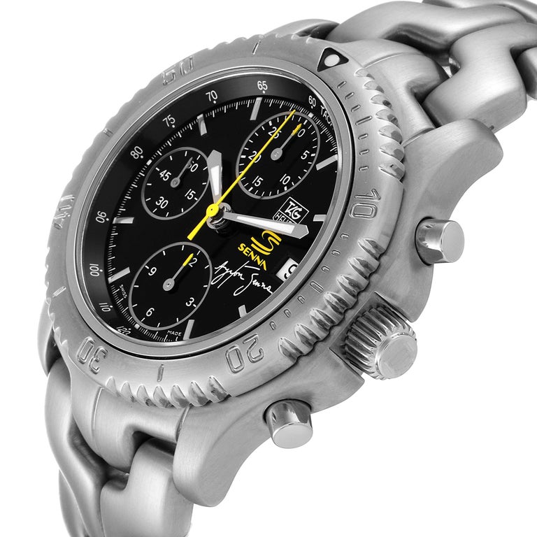 TAG Heuer Link Limited Edition Ayrton Senna Steel Mens Watch CT2115 Box ...