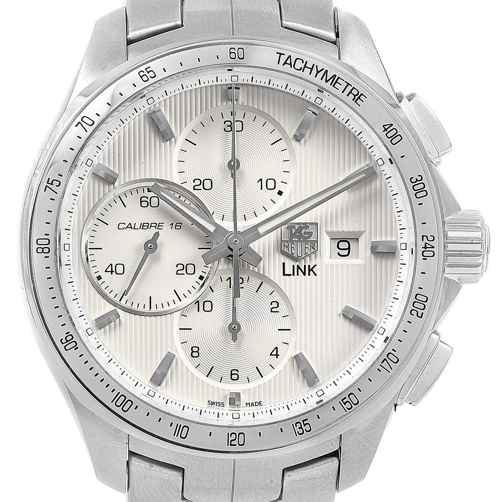 TAG Heuer Link Steel Silver Dial Chronograph Men's Watch CAT2011 For ...