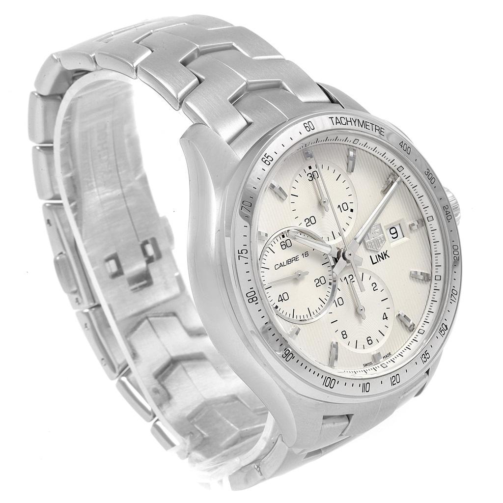 TAG Heuer Link Steel Silver Dial Chronograph Men's Watch CAT2011 For ...
