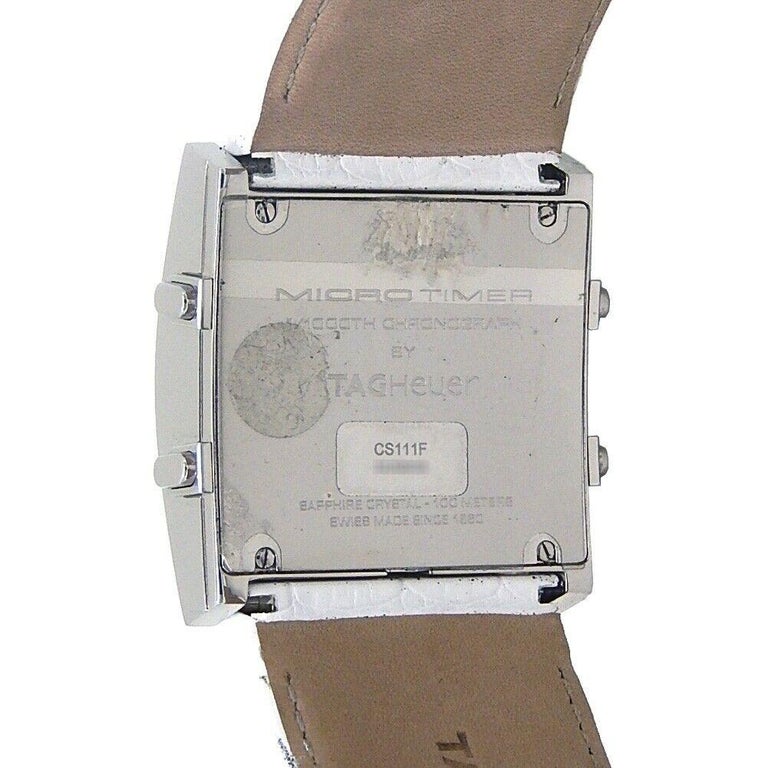 TAG Heuer Microtimer Diamond Stainless Steel Quartz Ladies Watch CS111F ...