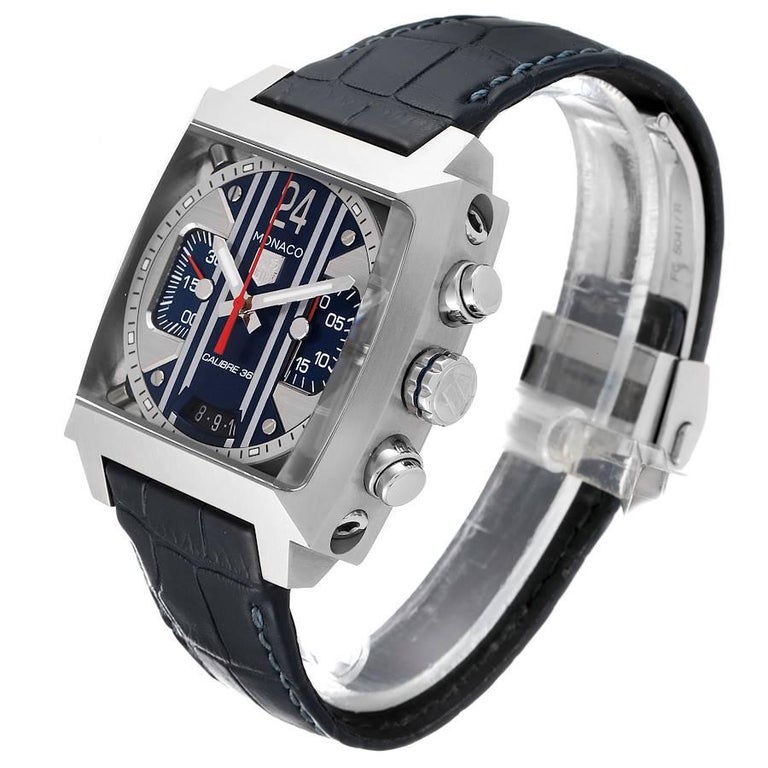 TAG Heuer Monaco 24 Caliber 36 Chronograph Steel Mens Watch CAL5111 Box ...