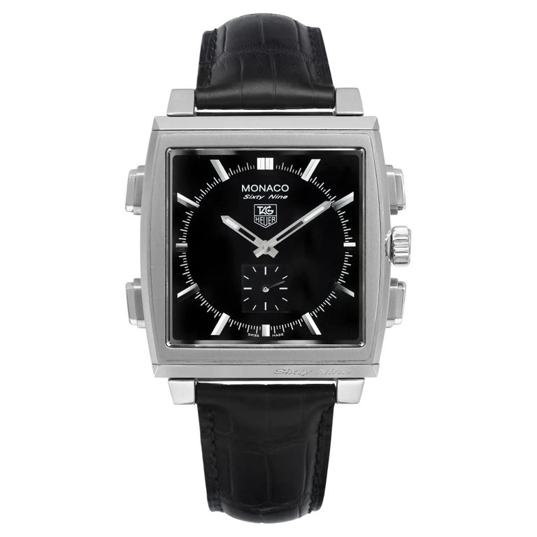 TAG Heuer Monaco 69 Steel Black Dial Analogue-Digital Flip Men Watch ...