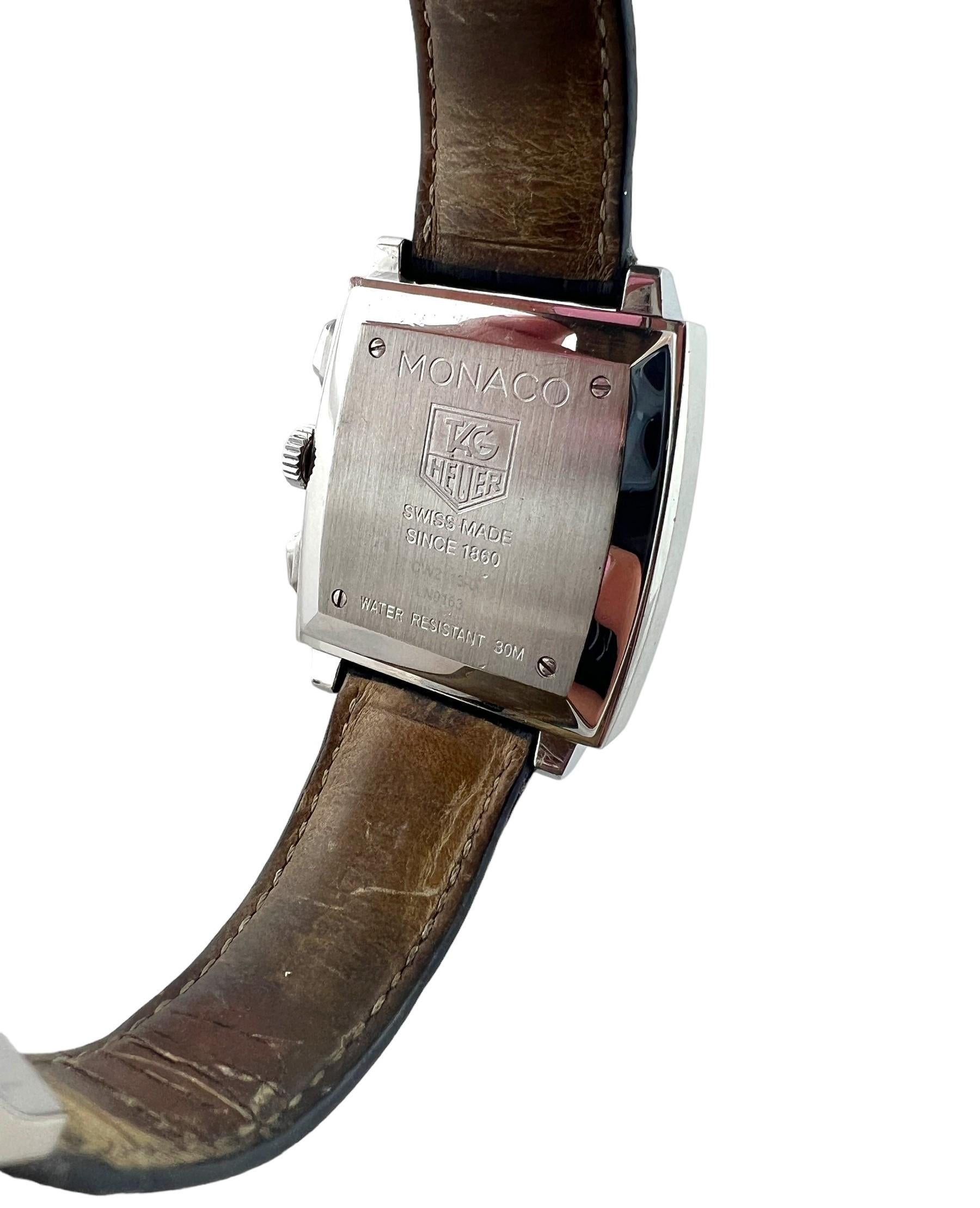 Tag Heuer Monaco Automatic Racing Watch CW2113-0 Blue Dial #15475 For ...