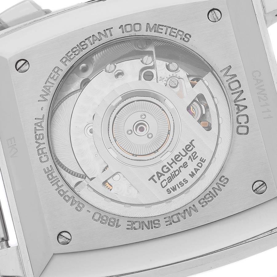 TAG Heuer Monaco Calibre 12 Blue Dial Steel Mens Watch CAW2111 at ...