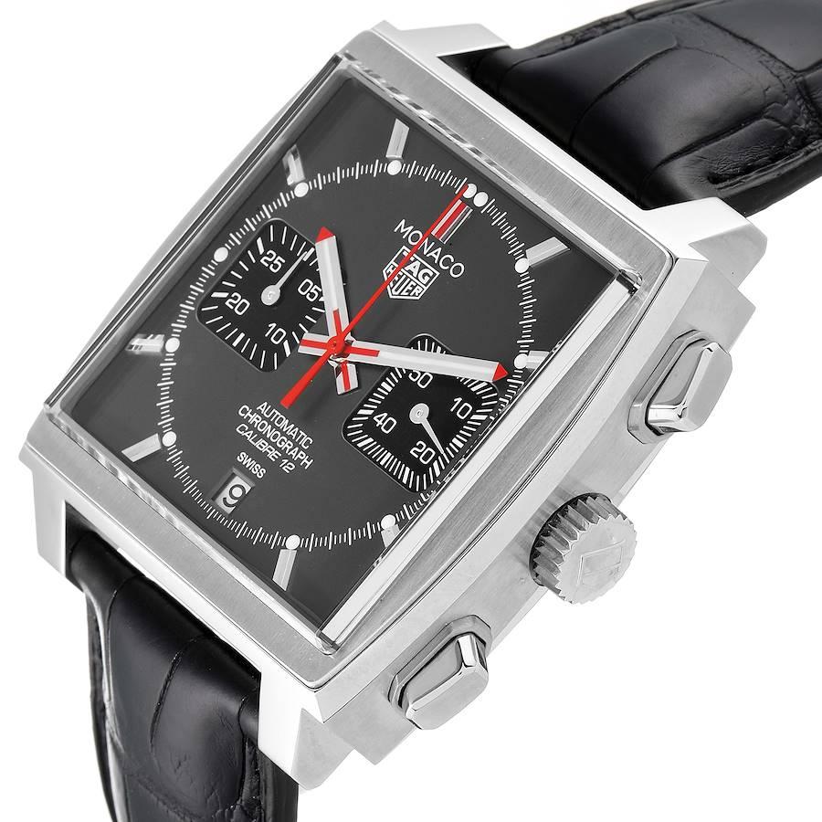 Tag Heuer Monaco Grey Dial Limited Steel Mens Watch CAW211J Box Card at ...