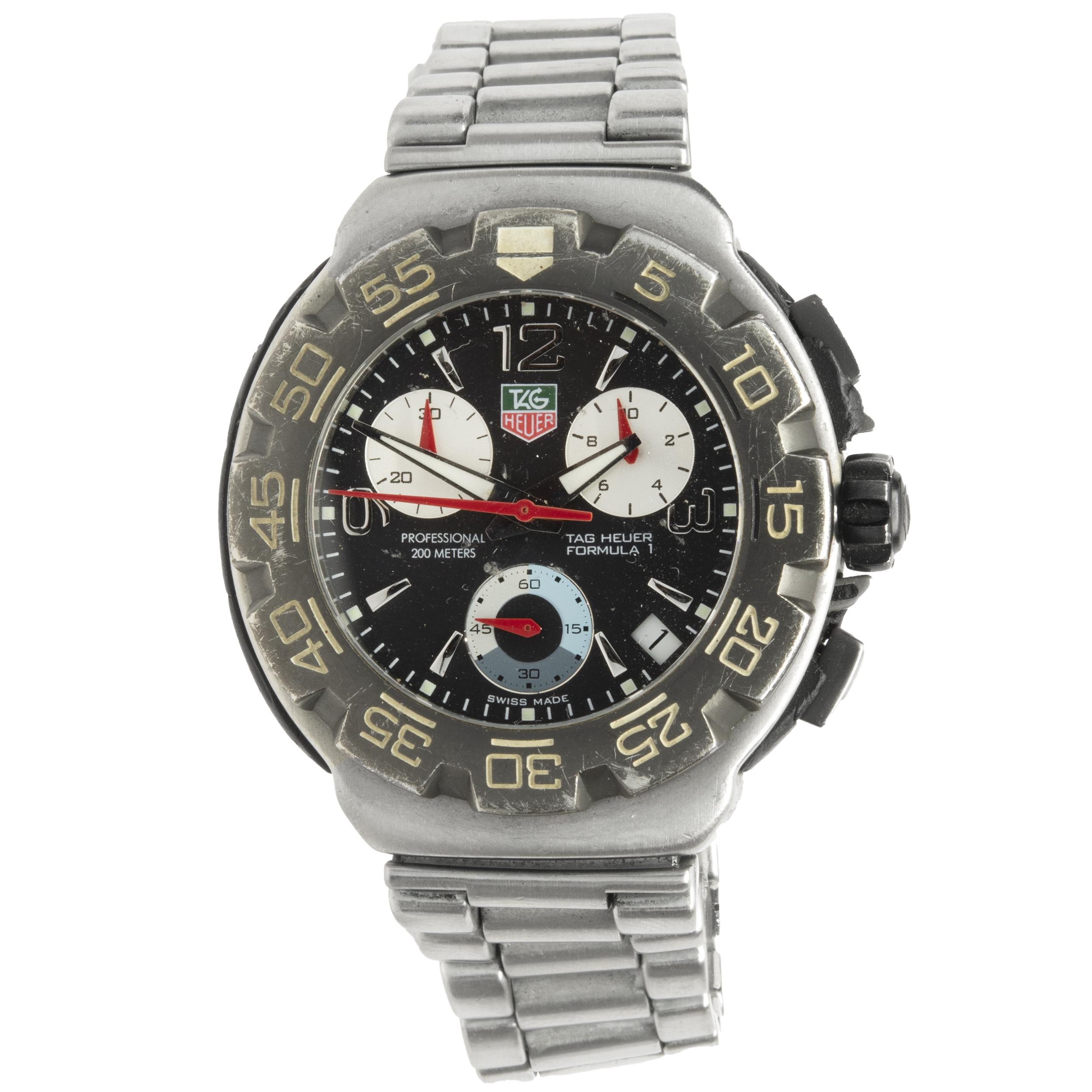 Vintage Ladies TAG Heuer Formula 1 with Black Bessel and Stainless ...