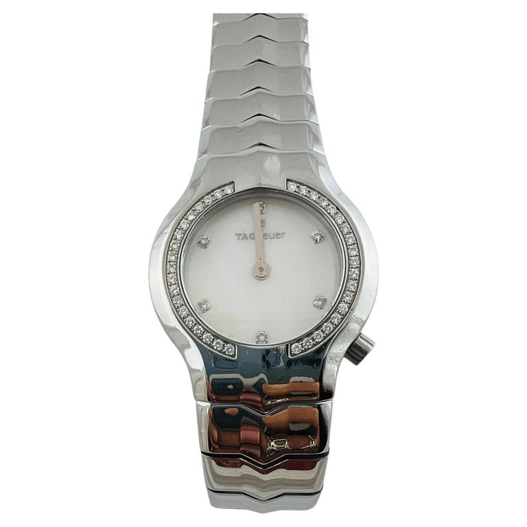 TAG Heuer Montre pour femme en acier inoxydable avec cadran et lunette ...