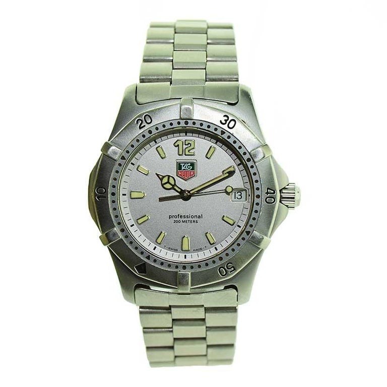 Tag Heuer Steel Quartz Sports Watch at 1stDibs | tag heuer formula 1 ladies