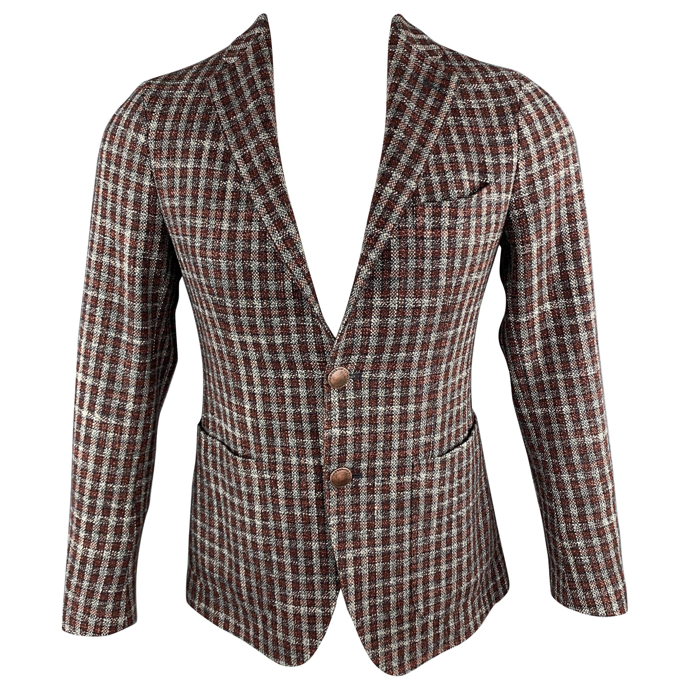 08SIRCUS Size 38 Navy Chalkstripe Wool Notch Lapel Jacket For Sale at ...