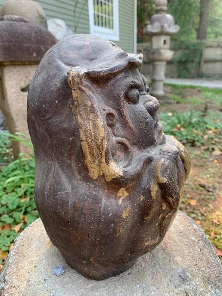 Taisho Period, Shigaraki Daruma Hibachi Hand Warmer For Sale at 1stDibs