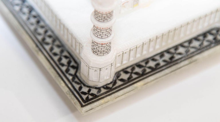 Taj Mahal White Marble Hand-Crafted Collectible Miniature Model For ...