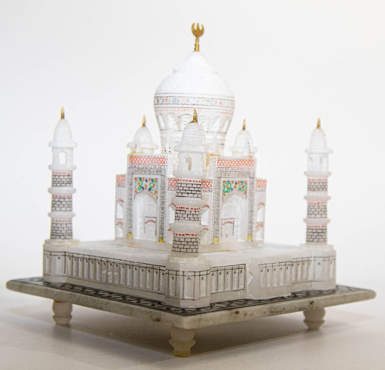 Taj Mahal White Marble Hand-Crafted Collectible Miniature Model For ...