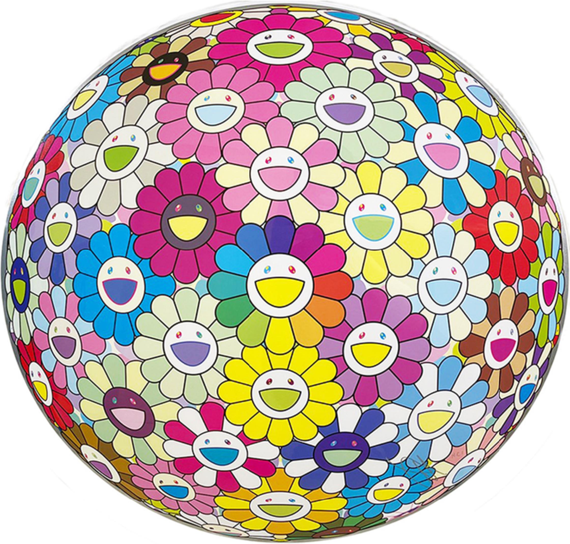 Takashi Murakami - TAKASHI MURAKAMI: Flower Ball: Lots of Colors. Hand ...