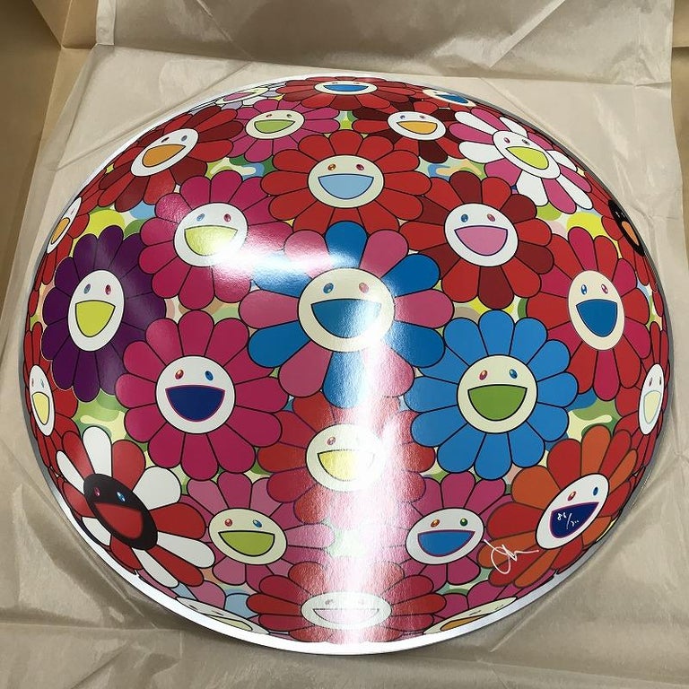 Takashi Murakami - Flowerball (3D) - Blue, Red. Limited Edition (print ...