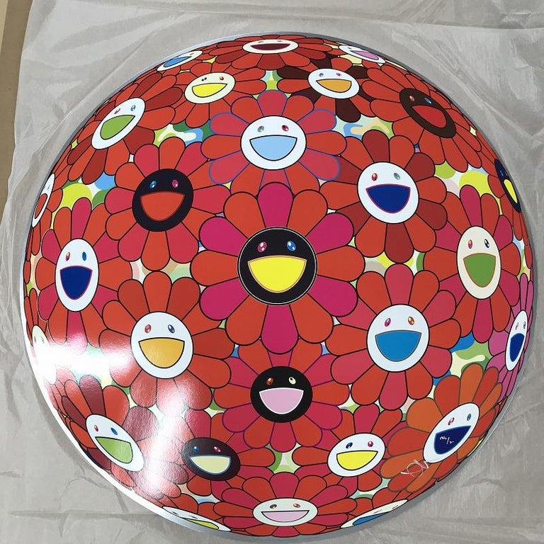 Takashi Murakami - Flowerball (3D) - Red Ball. Limited Edition (print ...
