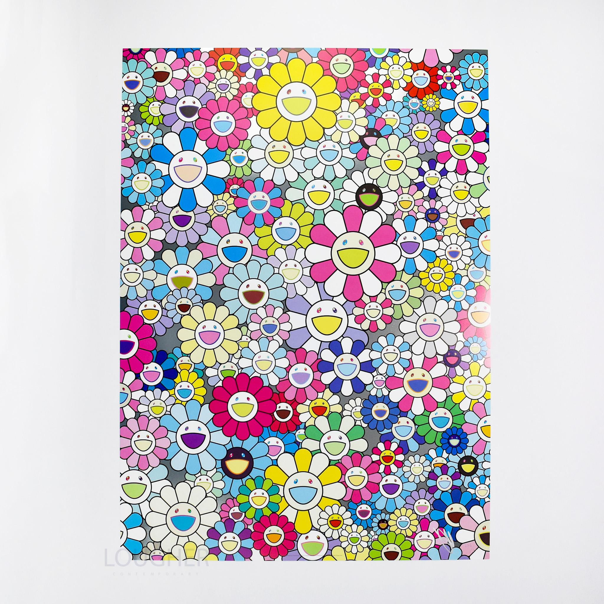 Takashi Murakami - Champagne Supernova : Multicolor + Pink and White ...