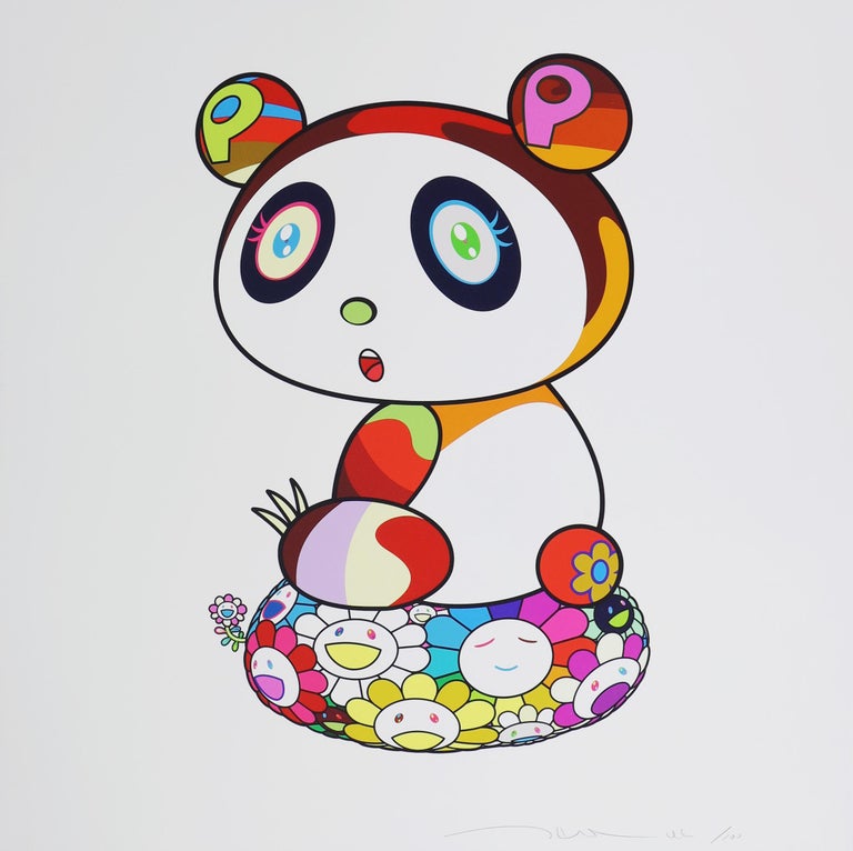 Takashi Murakami - Panda-chan sur un coussin de fleurs, Bouncy Bounce ...