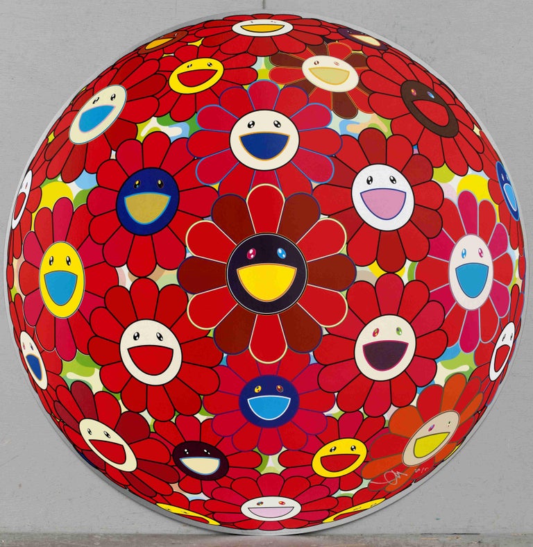 Takashi Murakami - Red Flowerball. Limited Edition (print) by Takashi ...