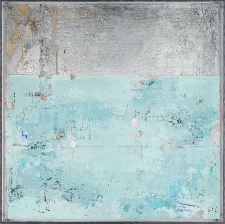 Takefumi Hori - "Silver and Colour No. 105" Metallic and Light Blue ...
