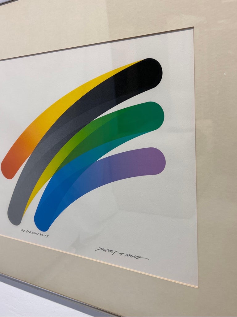 Takeshi Hara Strokes 17 Artist Proof Lithograph, 1983 For Sale at 1stDibs