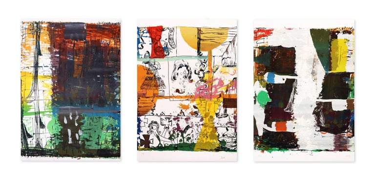 Tal R - Untitled, Suite of 3 Screenprints, Abstract Art, Contemporary ...