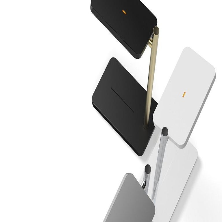 Talia Table Lamp in White Matt/Gloss and Chrome Finish by Pablo Designs ...