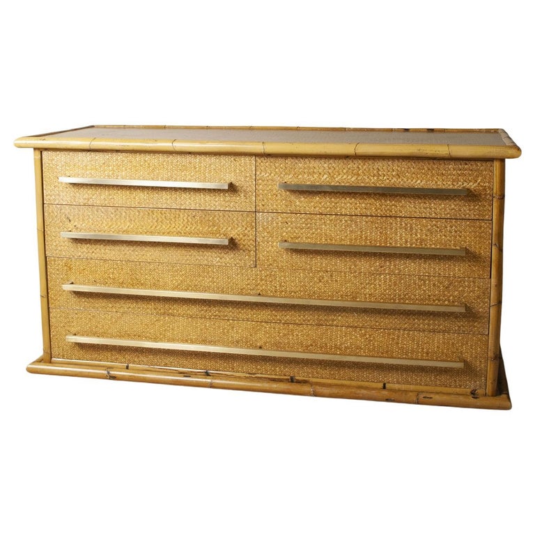 Talian Midcentury Bamboo Sideboard from the Sixties For Sale at 1stDibs