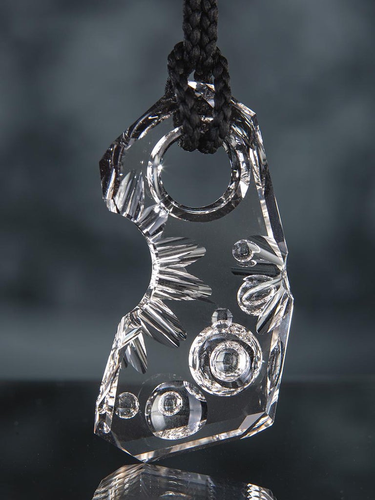 Talisman IV Carved Rock Crystal Pendant Pure Magic Gem Necklace ...